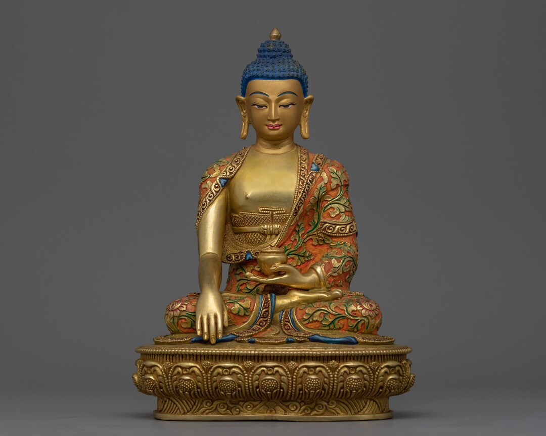Mindfulness Siddhartha Gautama Statue | 24K Gold Gilded Buddhist Icon ...