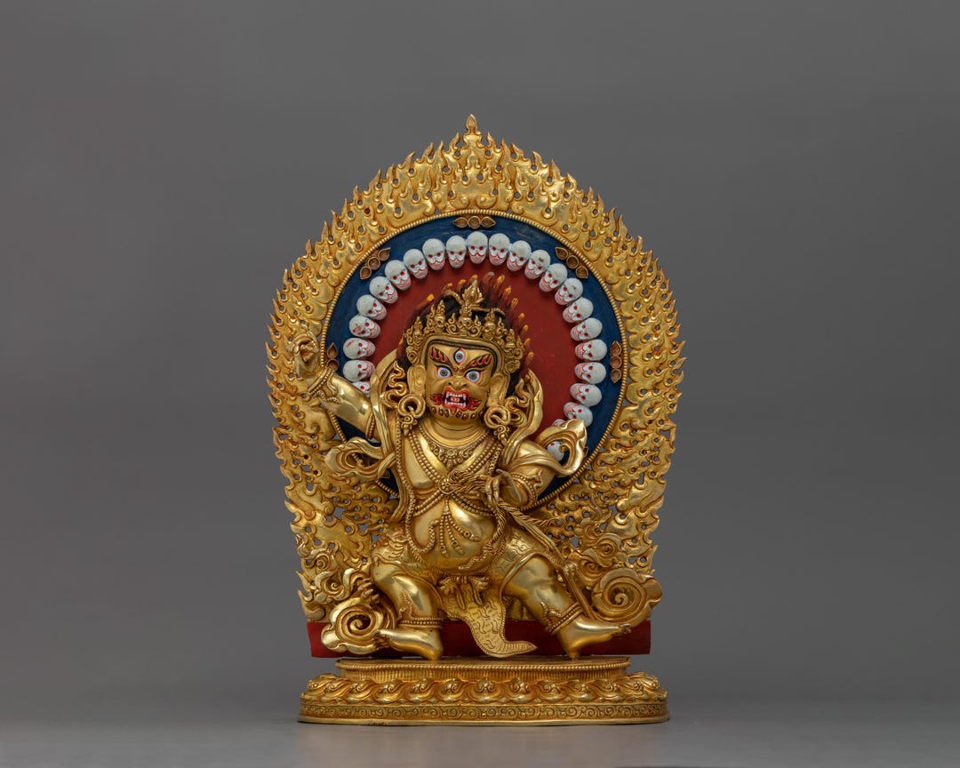 Vajrapani Shakyamuni’s Protector Statue | 16.5 Inch 24K Gold Gilded ...
