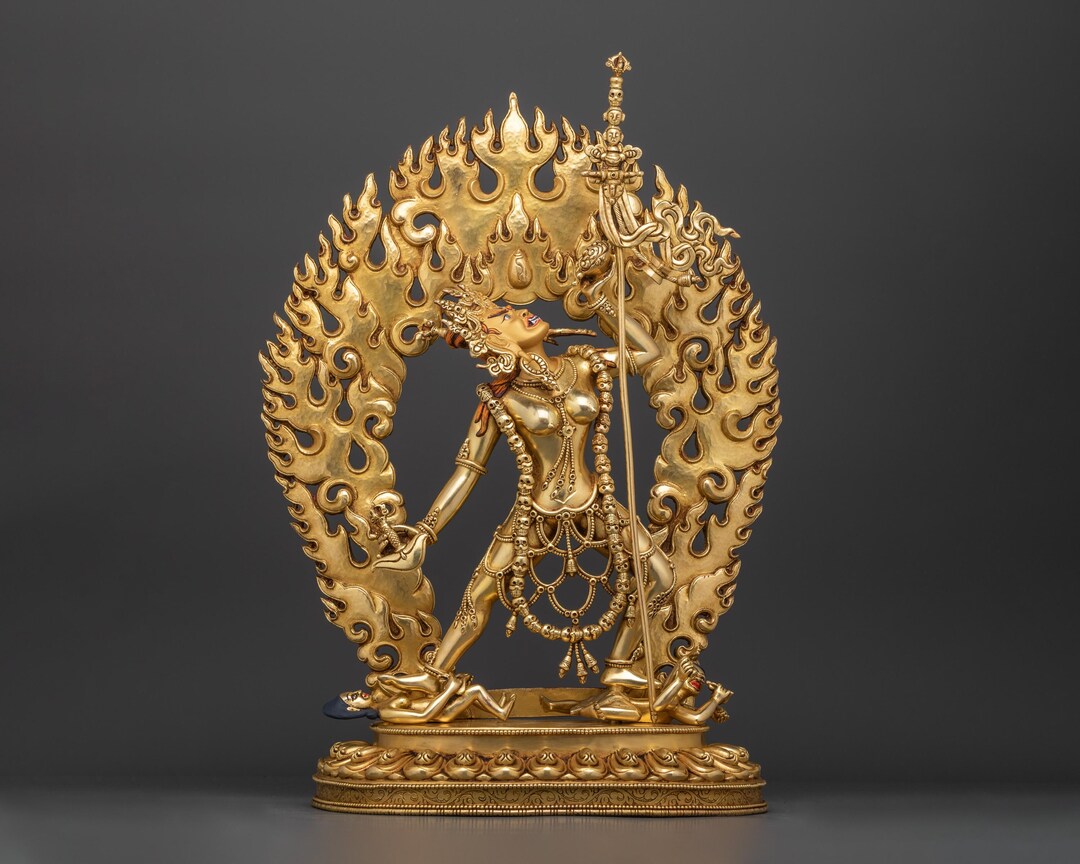 Vajrayogini Buddhist Deity Statue | 24K Gold Gilded Copper Handcrafted ...