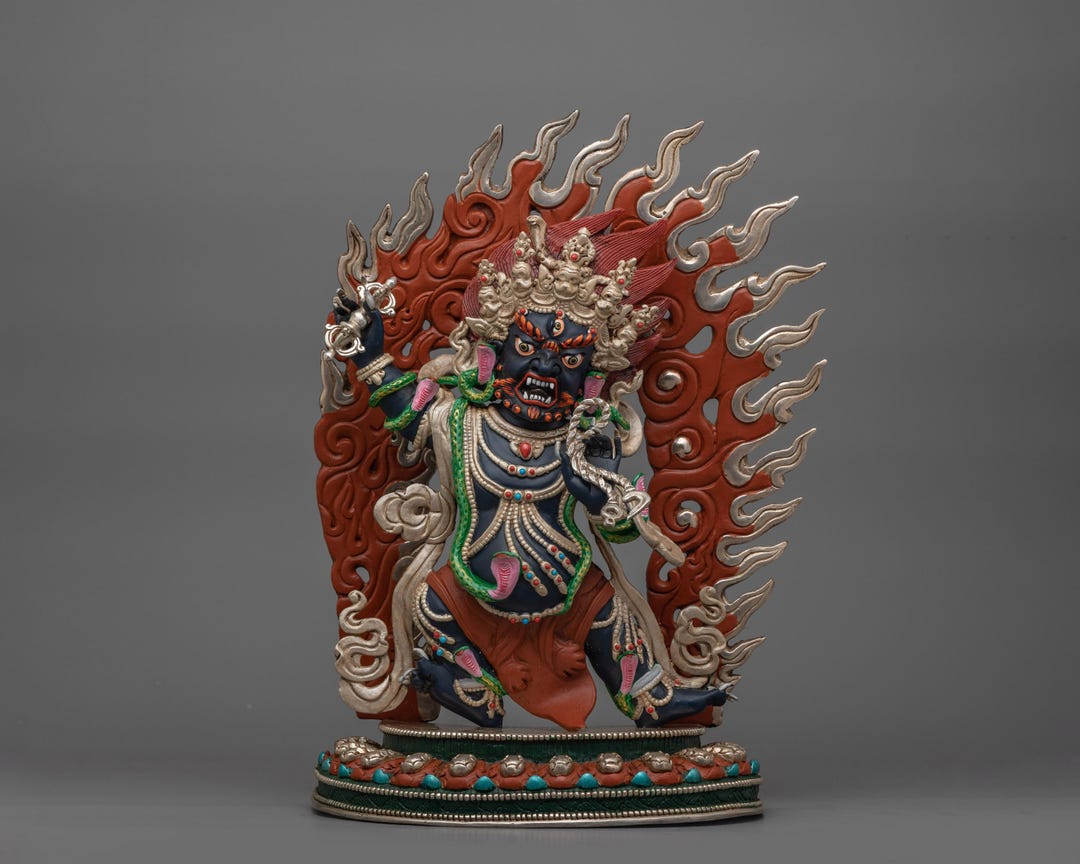 The Buddhist Sculpture of Wrathful Deity Vajrapani | Symbol of ...