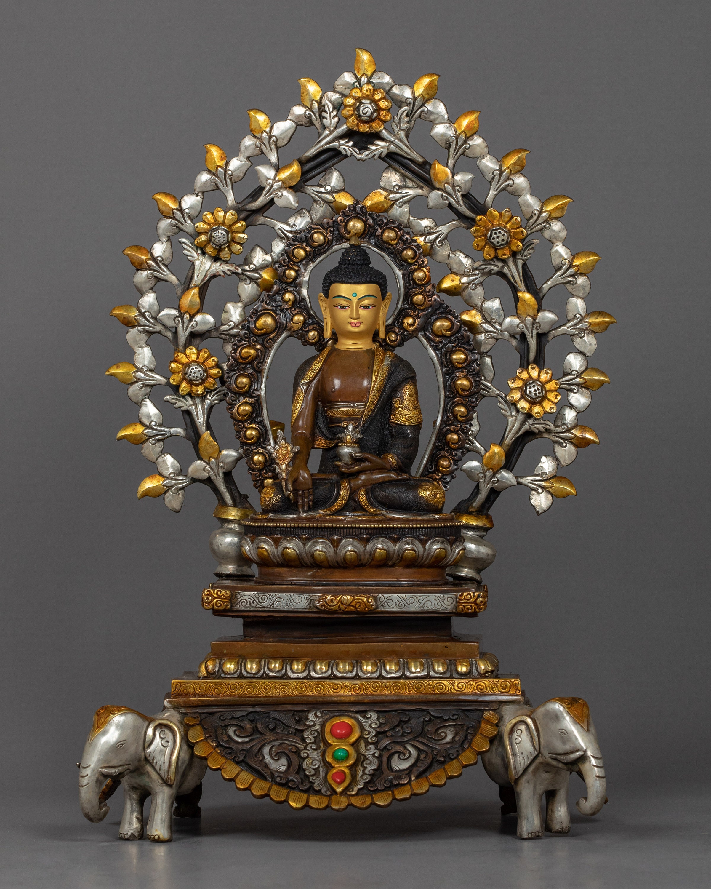 Three Buddha Sitting on Throne Statue Purest Form of Artwork - Etsy