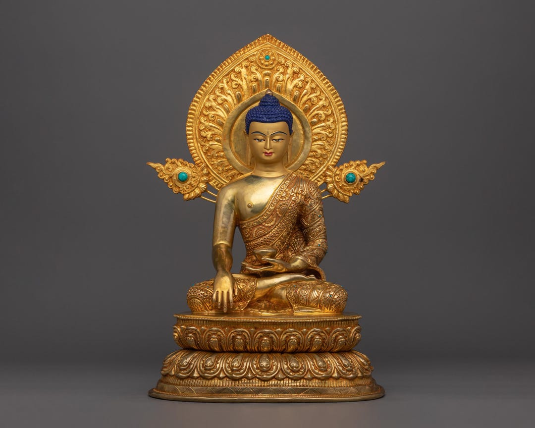24K Gold Gilded First Buddha Shakyamuni Statue | the Supreme ...