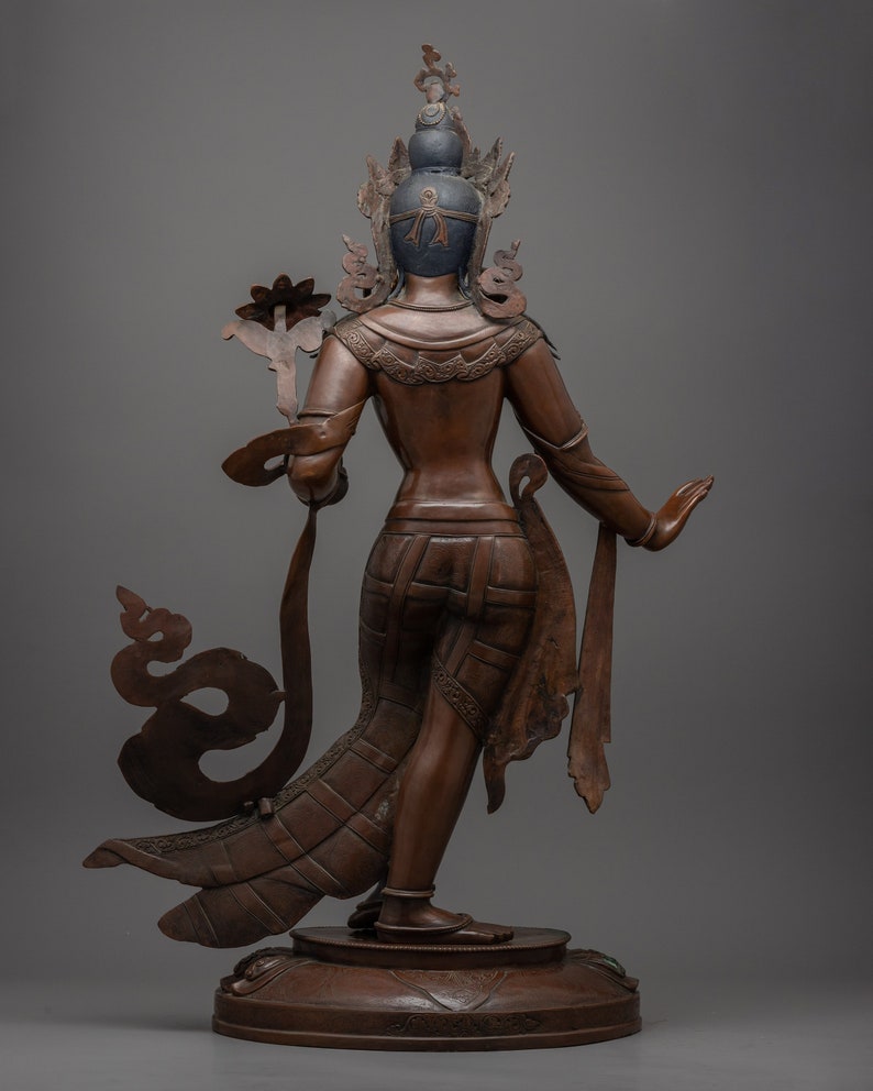 Standing White Tara Statue | Handmade Copper Sculpture of Mother Tara ...