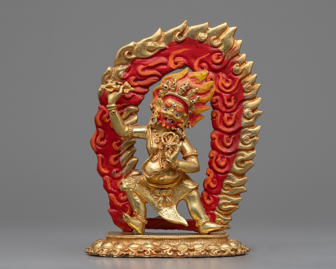 24K Gold Vajrapani Statue – Copper Buddhist Sculpture - Etsy