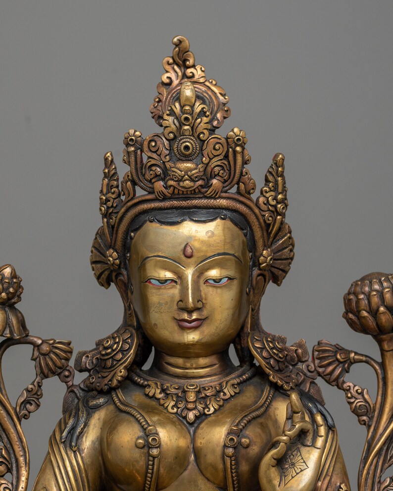 Antique Green Tara Statue | Timeless Symbol of Compassion | Handcrafted ...