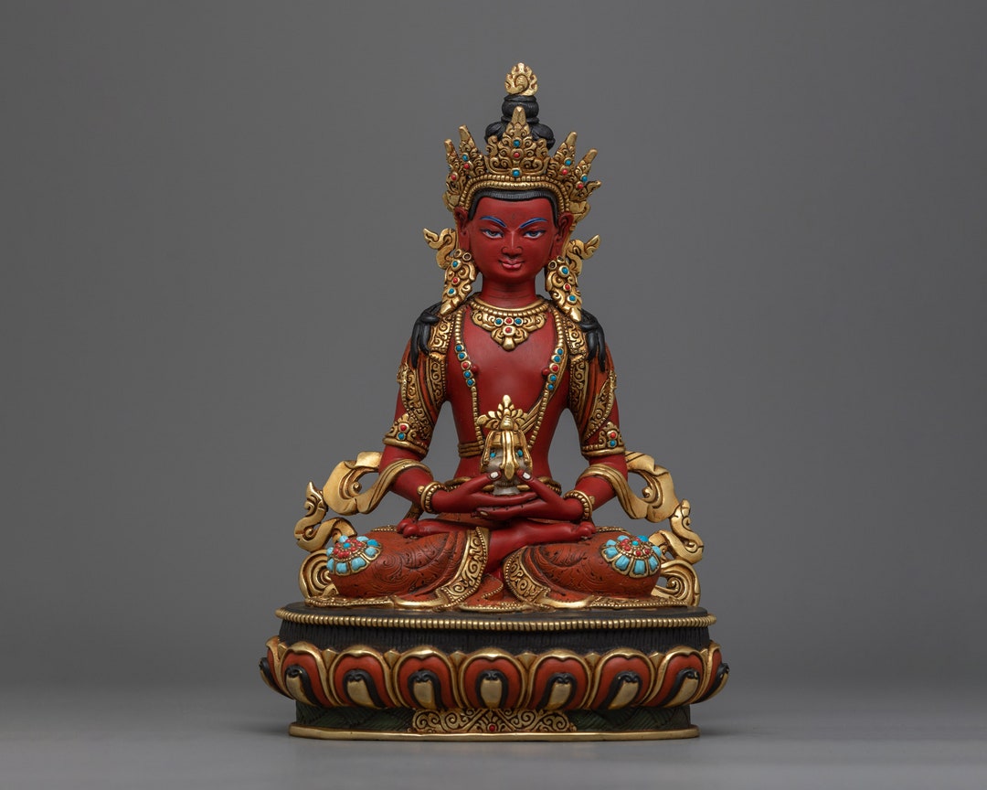 Amitayus Red-hued Statue | Embodiment of Infinite Life and Compassion ...
