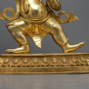 Vajrapani Sculpture in 24K Gold - Symbol of Protection and Power, Ideal ...
