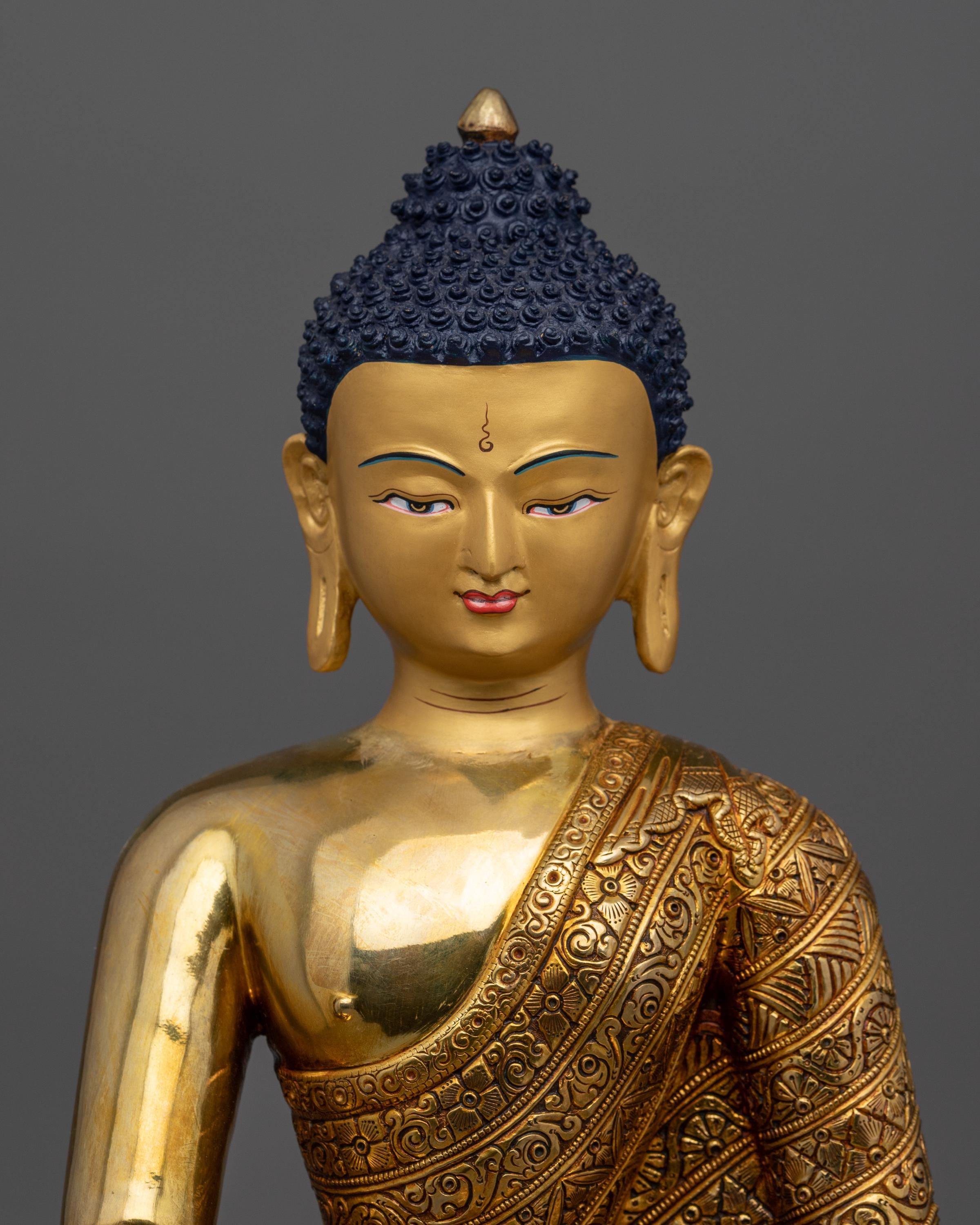 Siddhartha Gautama Buddha Statue | 24K Gold Gilded Shakyamuni Buddha ...