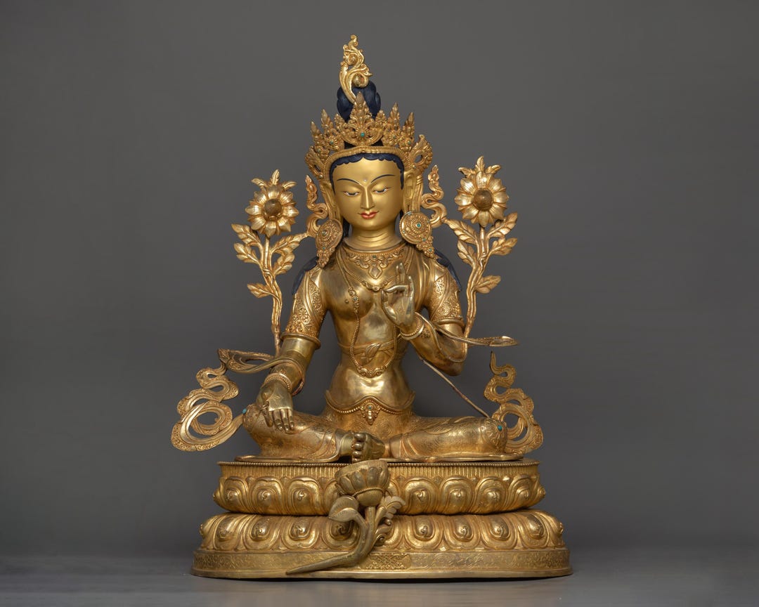 Statue of Enlightened Compassion Green Tara | Engage in Spirituality ...
