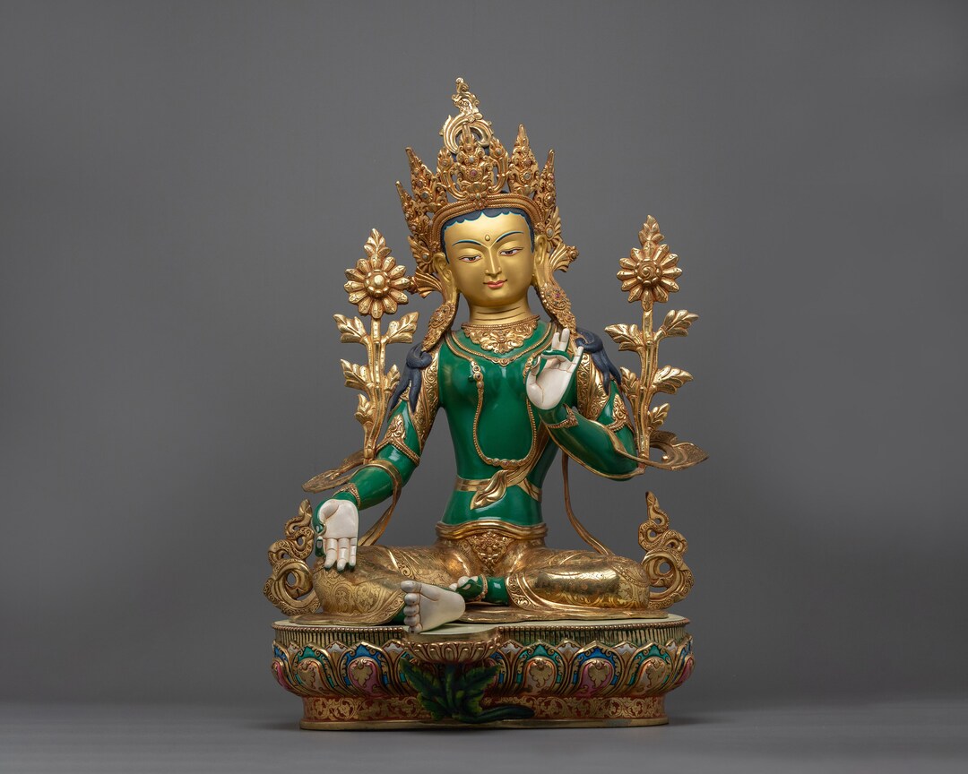 Hued Arya Tara Statue | Radiant Symbol of Compassion | Emblem of Swift ...