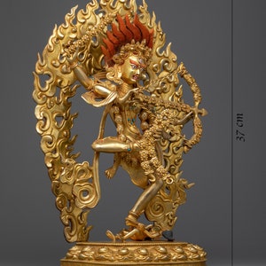 Dakini Kurukulla Statue - 24K Gold Brilliance, Artistic Hand-painted ...