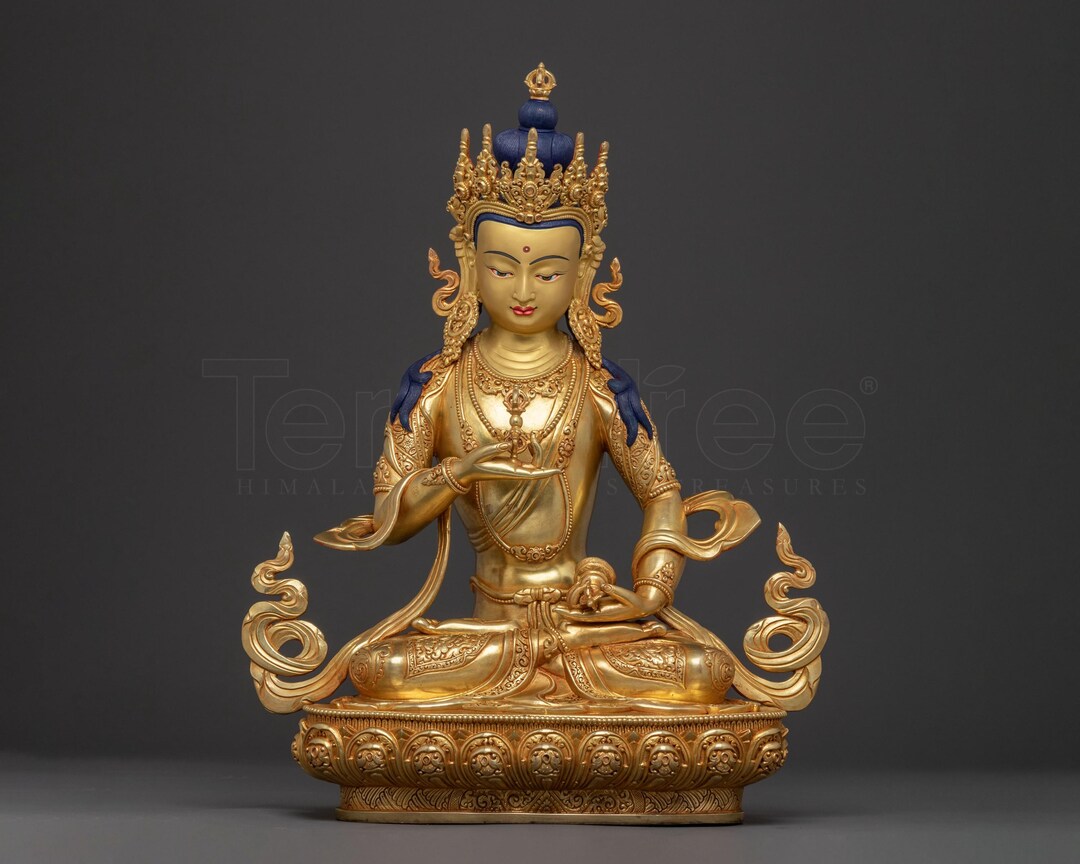 24K Gold Gilded Vajrasattva Statue | Sacred Meditation Sculpture ...