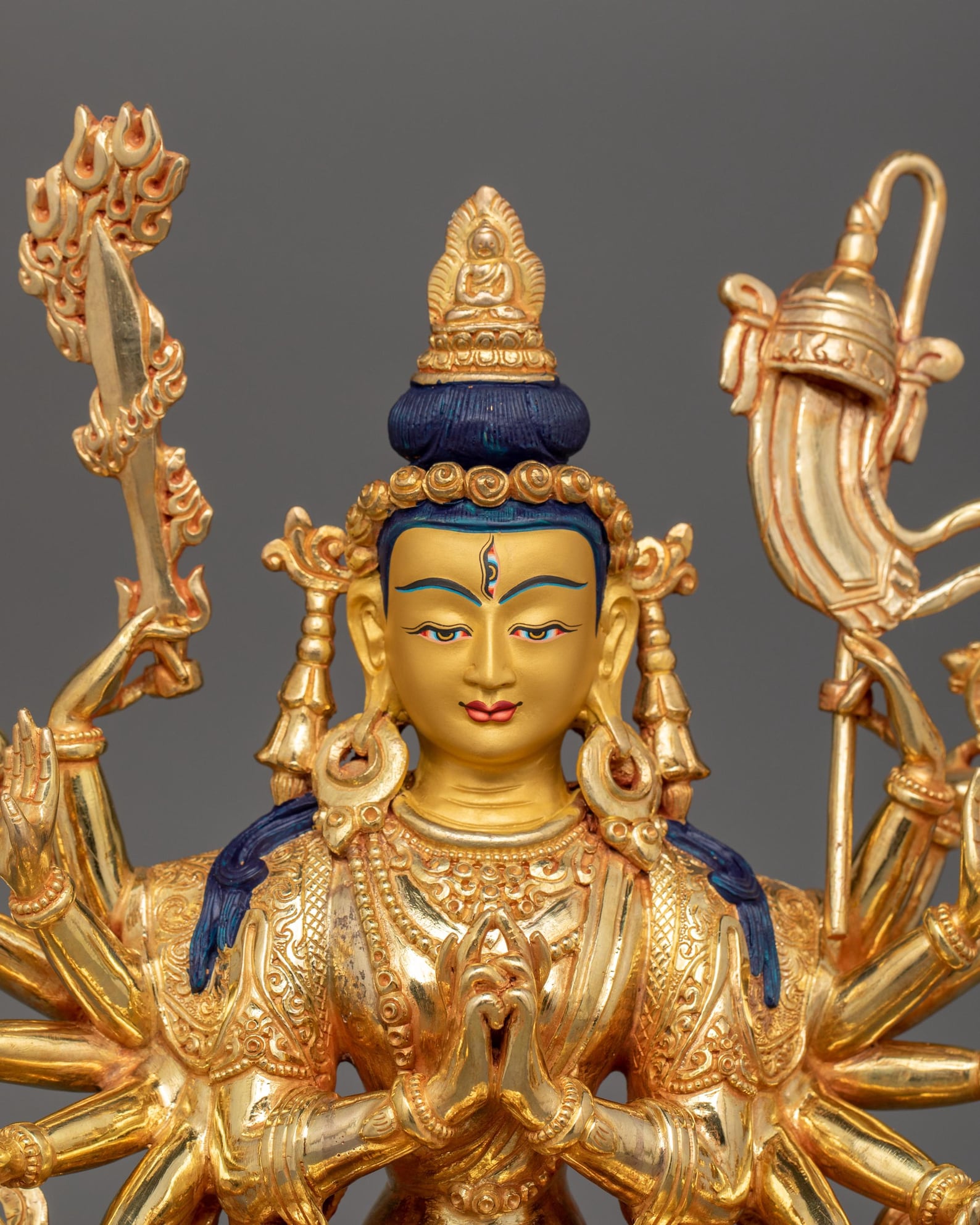 Beautiful 24K Gold Gilded Chundi | Manifestation of Spiritual Power ...