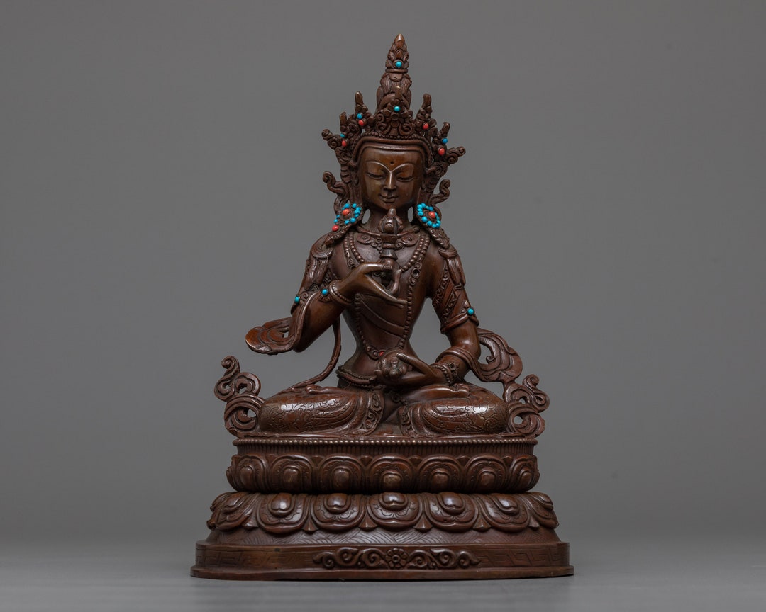 Vajrasattva Oxidized Copper Statue - Symbol of Purification and ...