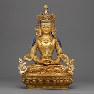 Amitayus Long Life Practice Statue | Hand-carve Himalayan Buddhist Fine ...