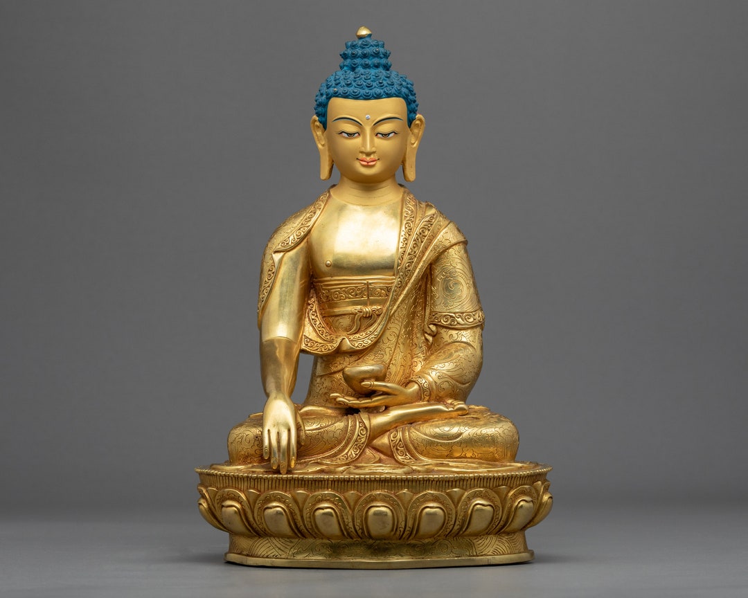 Sri Siddhartha Gautama Buddha Statue Classical Buddha Sculpture Tibetan ...