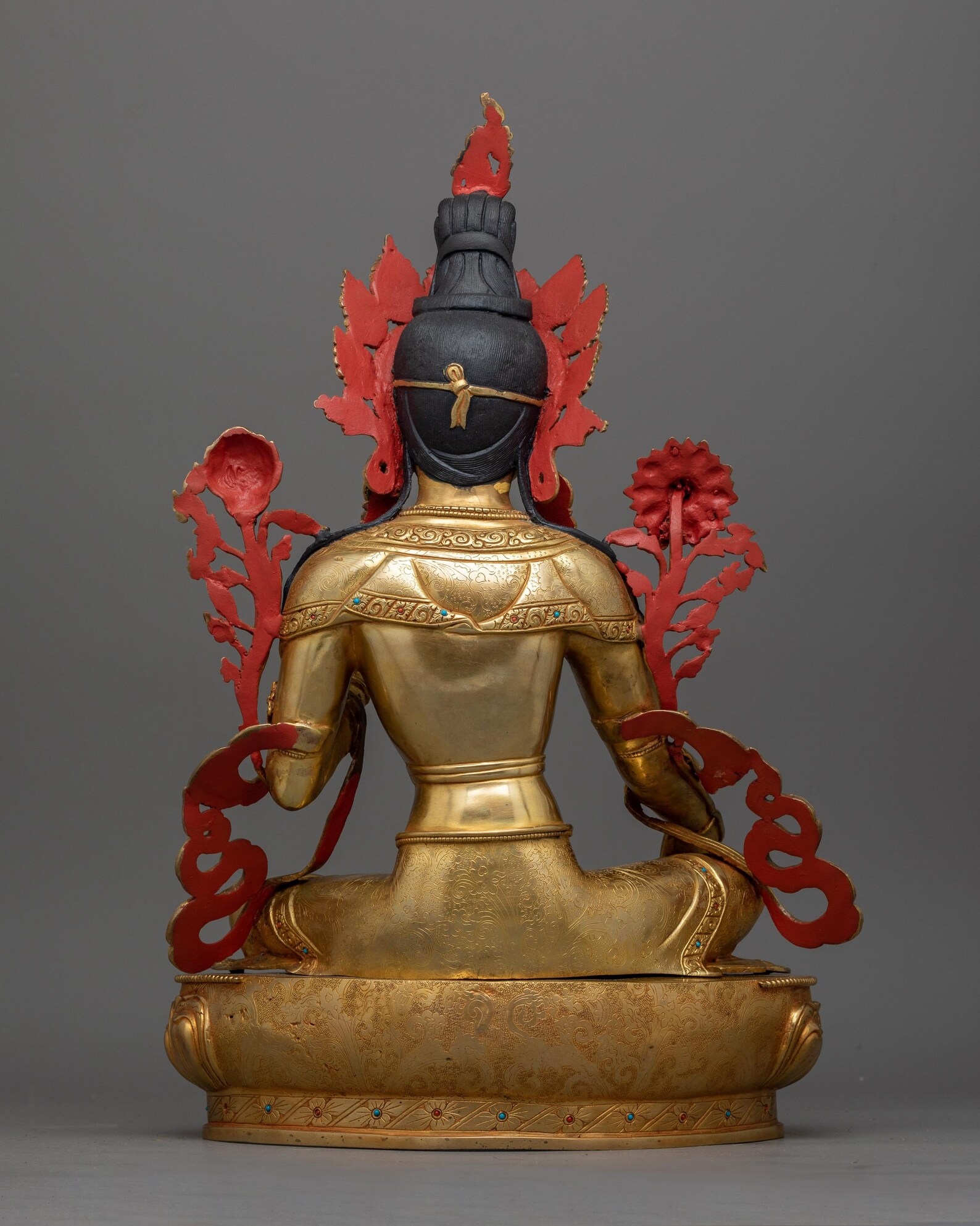 Green Tara Gold-gilded 50cm Statue | A Radiant Symbol of Compassion and ...