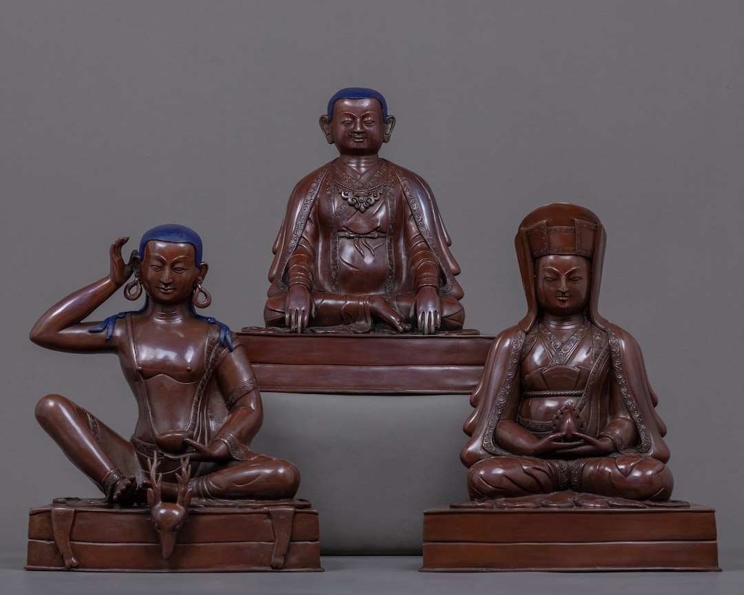 Buddhist Masters Statue Jetsun Milarepa Marpa Lotsawa Master Gampopa ...