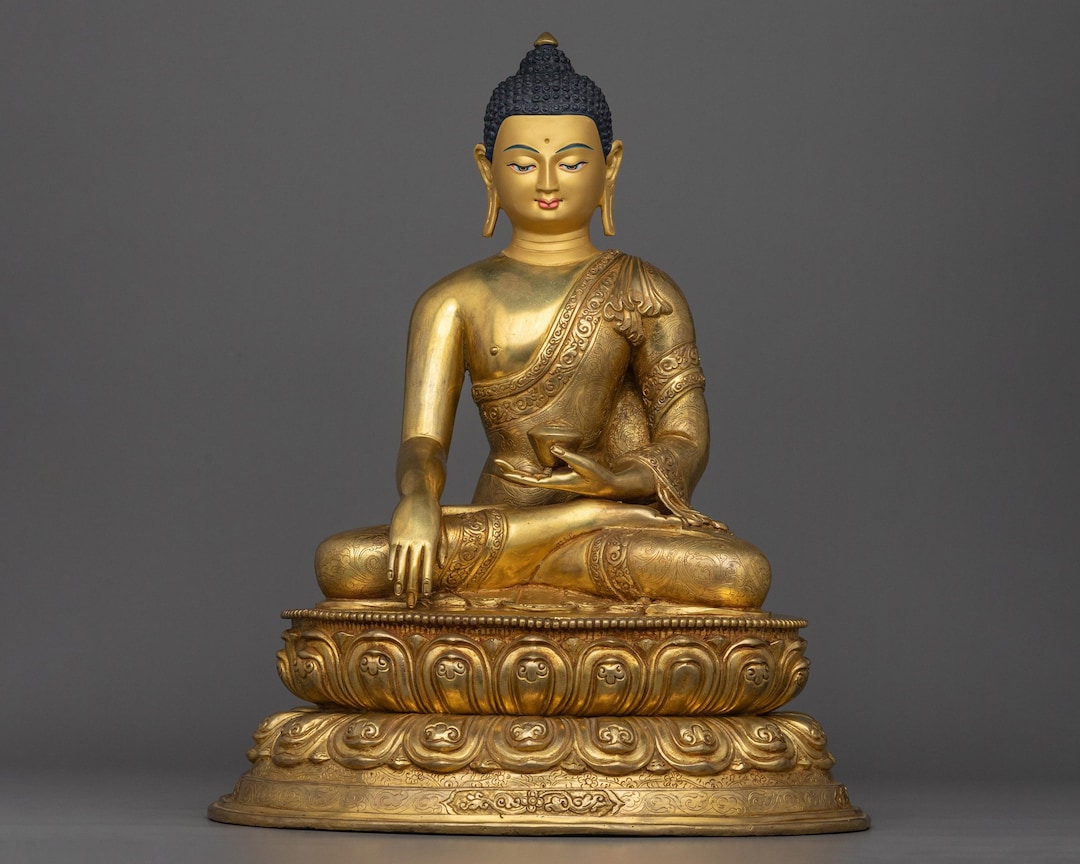 Shakyamuni Buddha Statue—24k Gold-gilded Enlightened Teacher ...