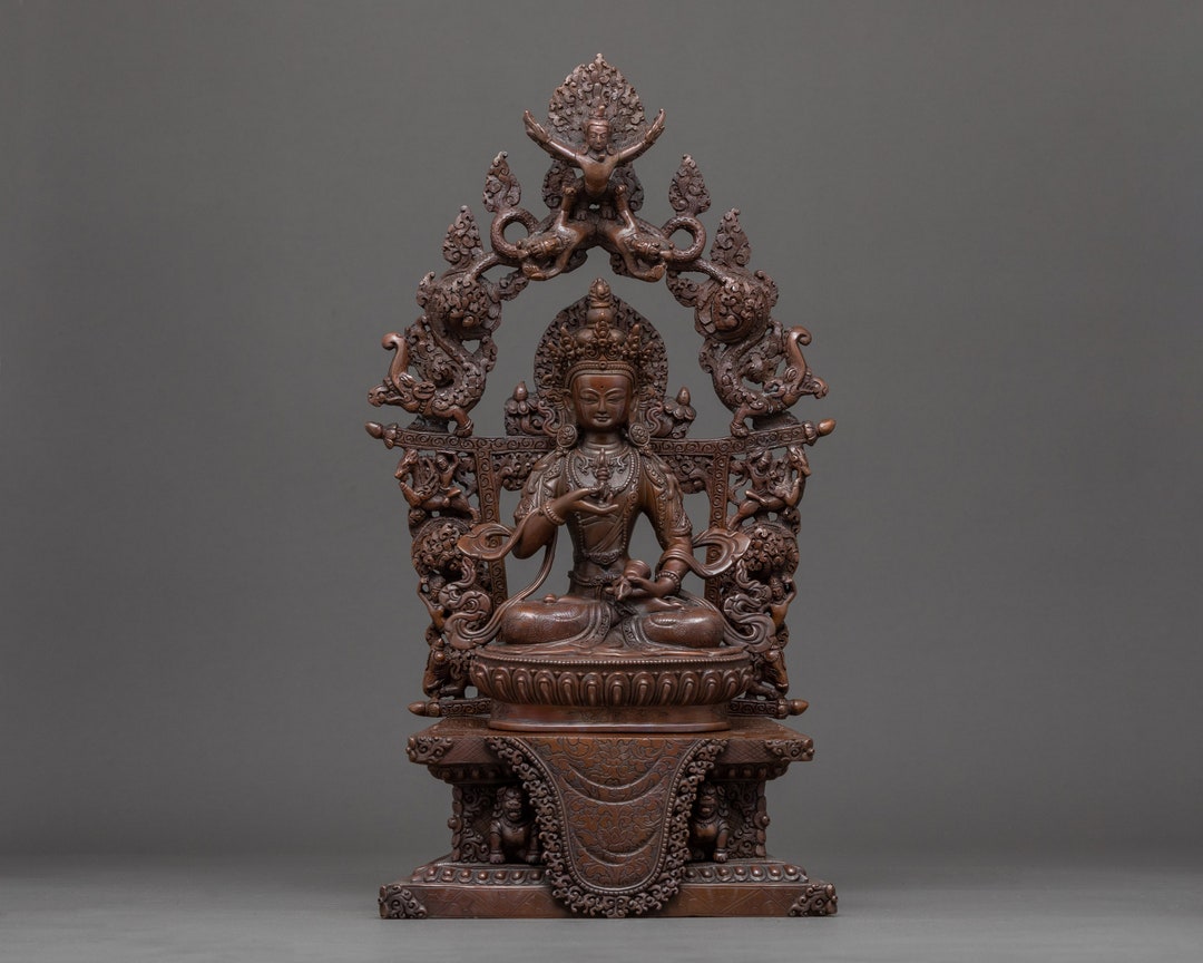 Vajrasattva on Throne Statue | Original Hand-crafted Copper Sculpture ...