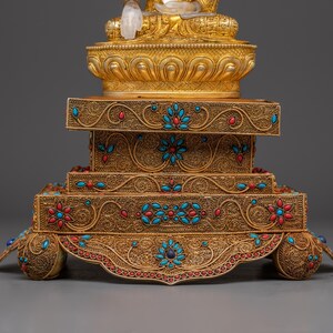 Nepali Handmade Shakyamuni Buddha on Throne | Imbibe Serenity | Made in ...
