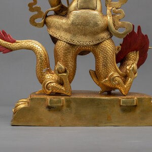 White Dzambhala Statuette | Buddhist Handmade Wrathful Wealth Deity ...