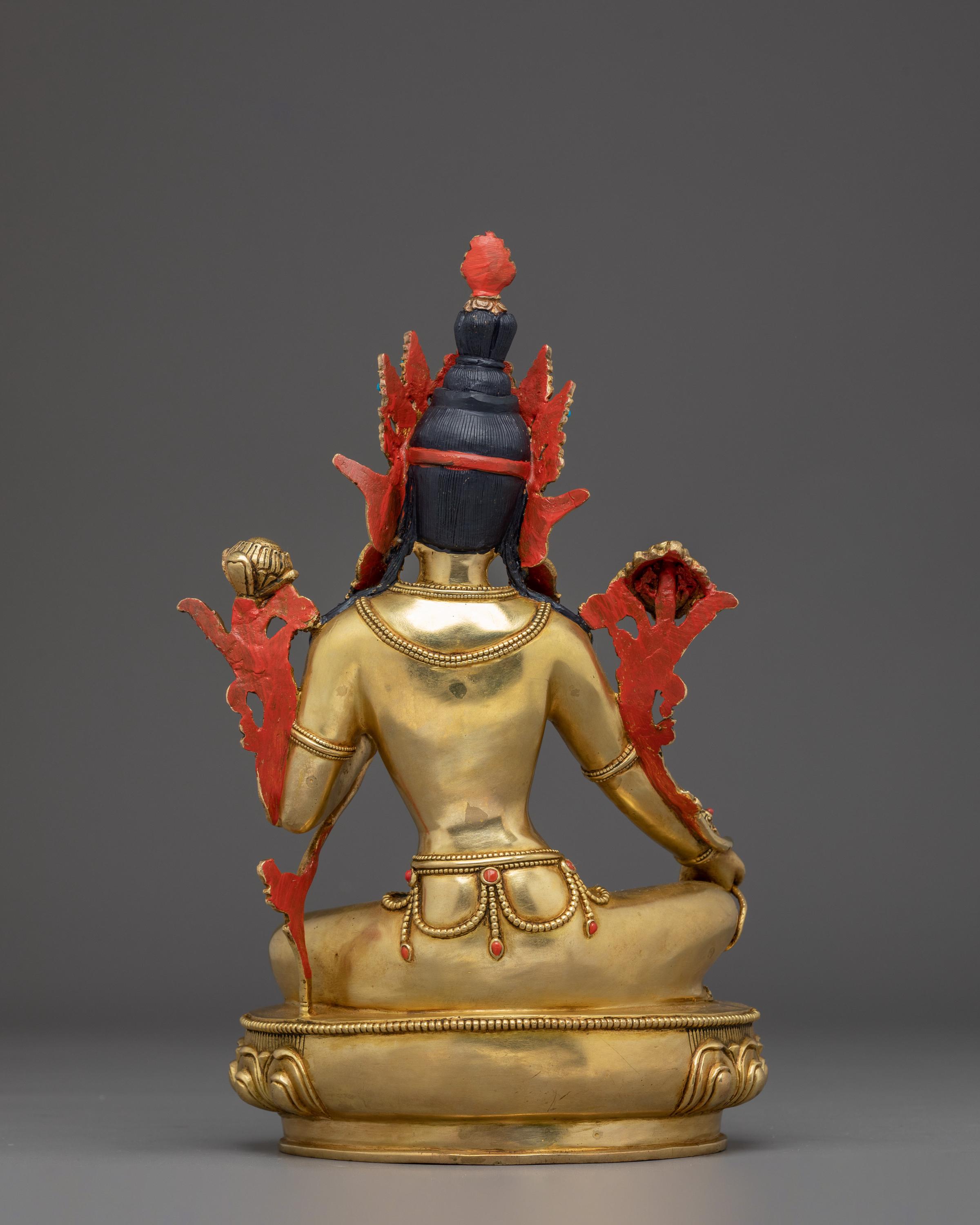 Green Tara Art, Lotus Liberator: Himalayan Feminine Deity | Figurine ...