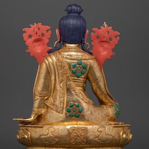 Yeshe Lama Jigme Lingpa Statue 24K Gold Gilded Copper Buddhist ...