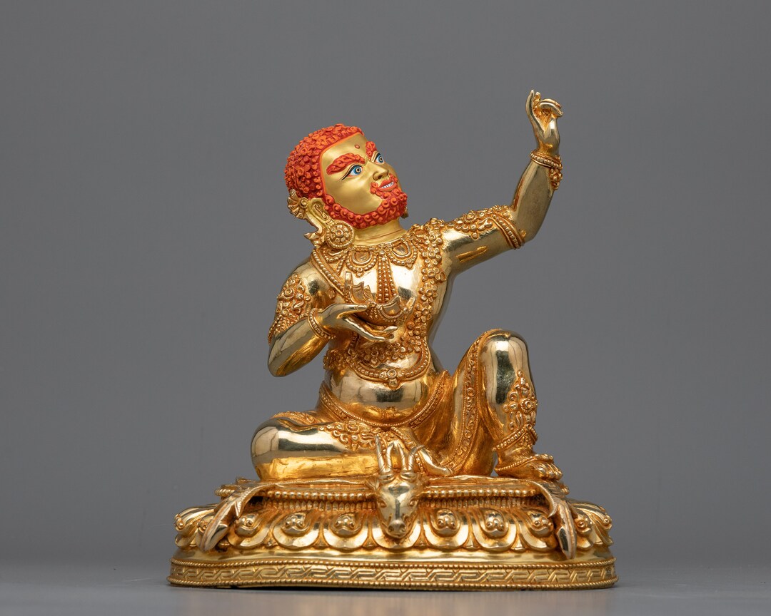 A Preaching Guru Virupa Statue Symbol of Wisdom and Enlightenment Traditionally Handmade ...