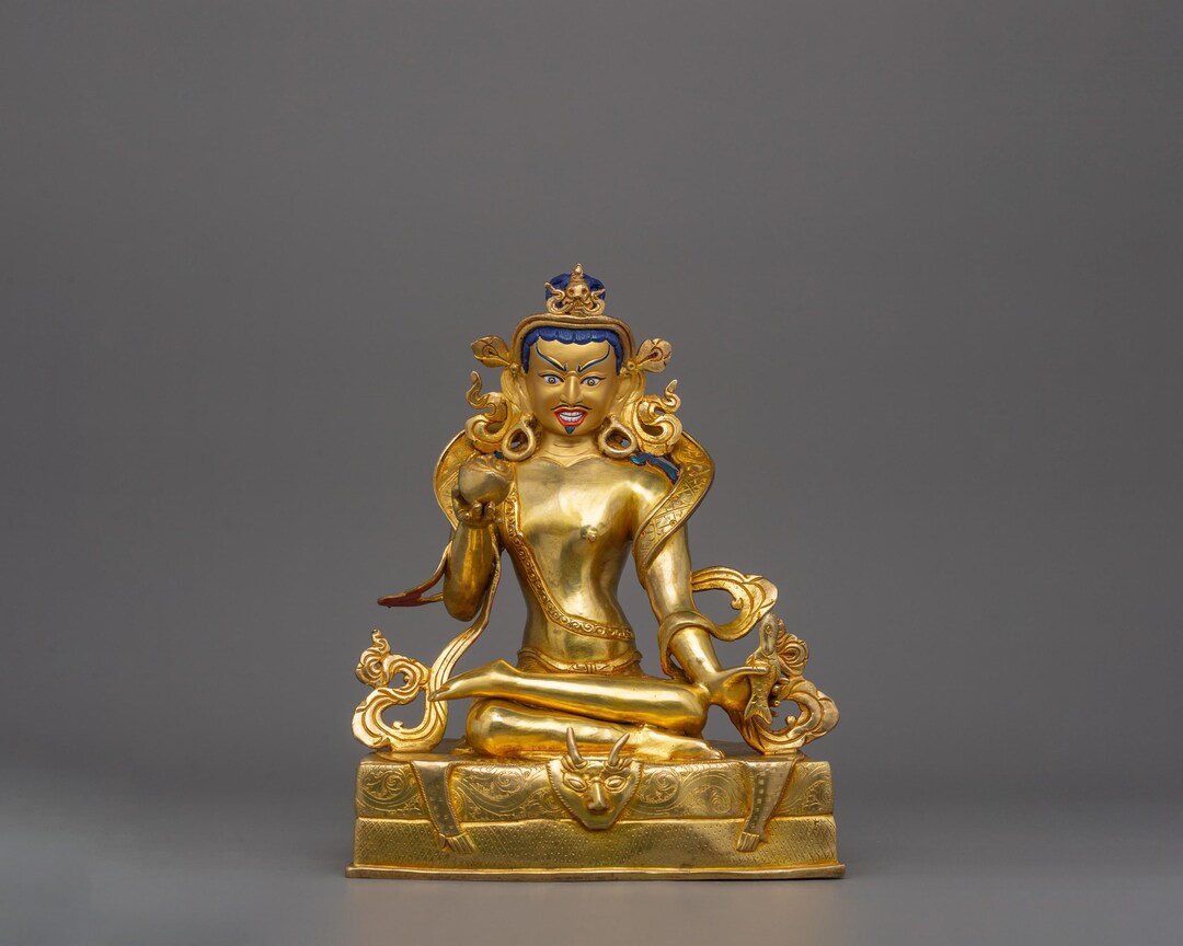 Tilopa the Great Mahasiddha Statue Tilopa Holding a Fish and Skull Cup ...