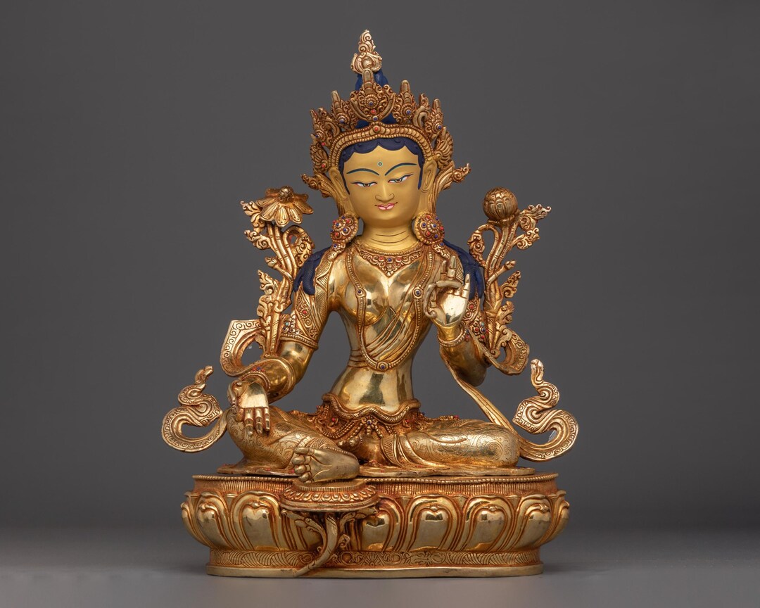 Compassion Goddess Green Tara Handmade Statue | Swift Saviour Deity ...