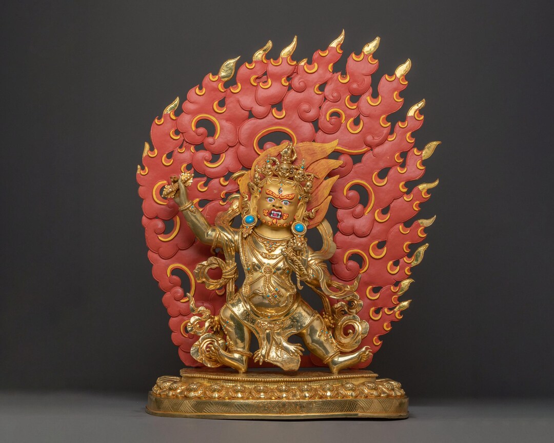 Vajrapani Statue Tibetan Buddhist Deity Sculpture | Protector Buddha ...