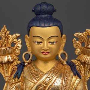 Yeshe Lama Jigme Lingpa Statue 24K Gold Gilded Copper Buddhist ...