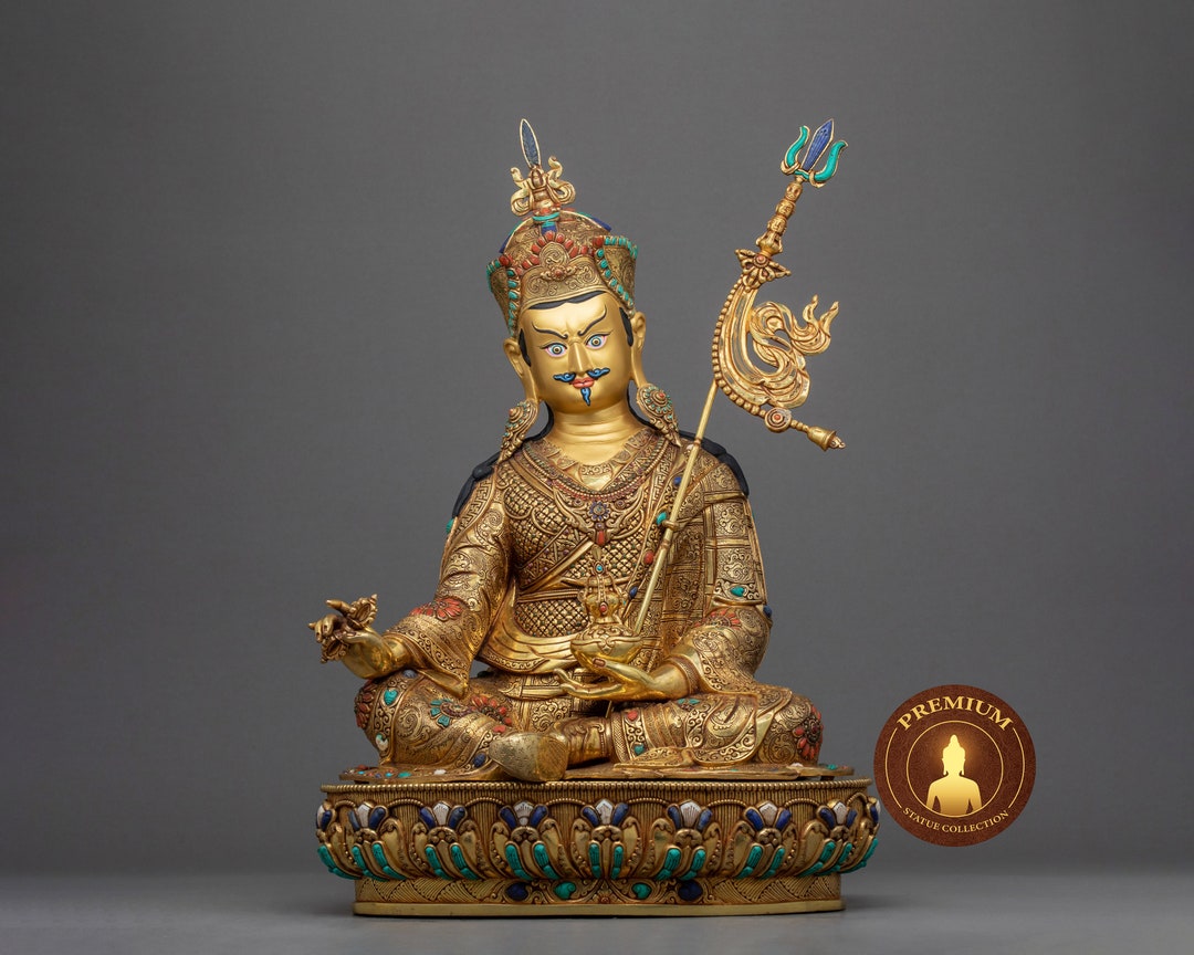 Maha Guru Rinpoche Meditating Statue | Hand-crafted Sculpture of ...