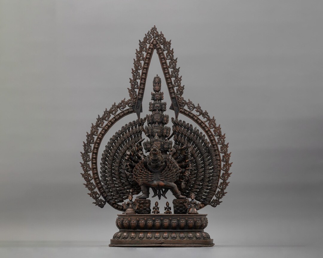 Vishwaroopa Universal Form Statue | Oxidized Copper Sculpture Sacred ...