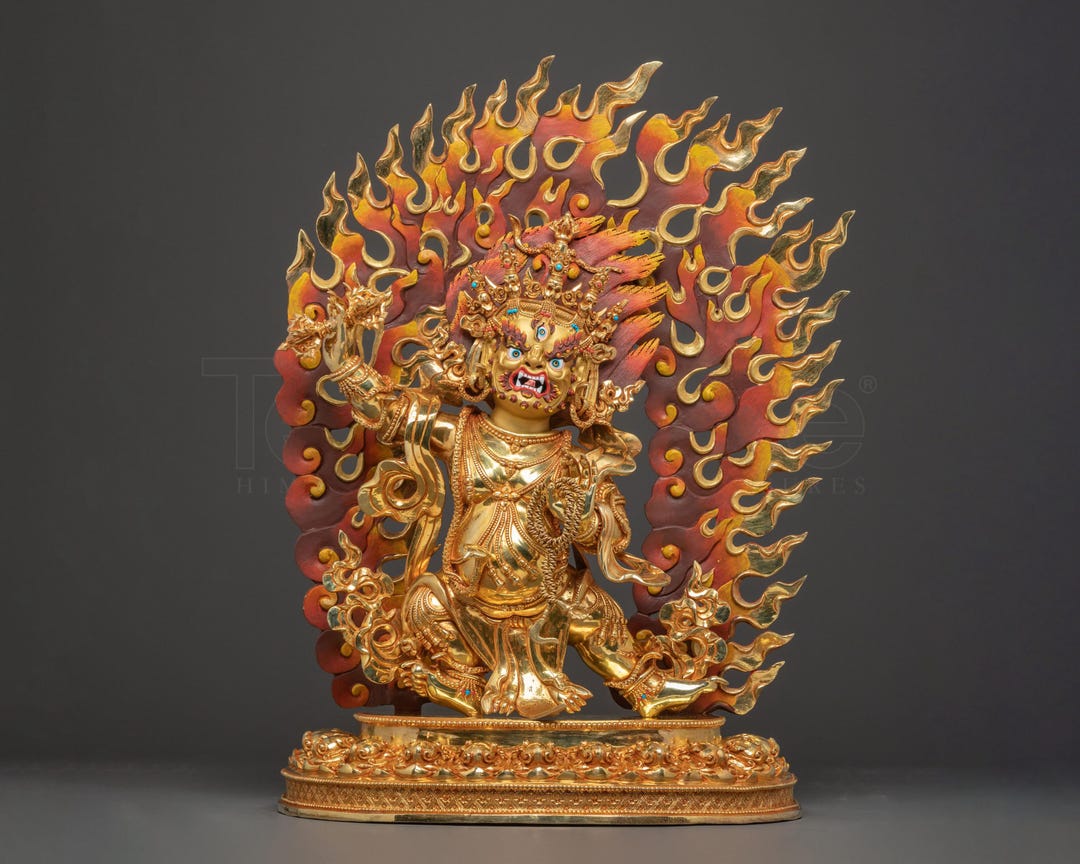 Handcrafted Vajrapani Statue | Tibetan Protector of Power and Strength ...