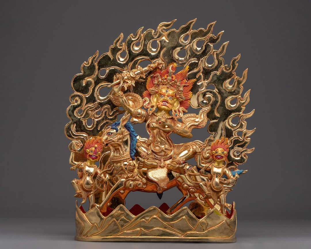 The Dharma Protector Palden Lhamo Sculpture | Wrathful Goddess ...