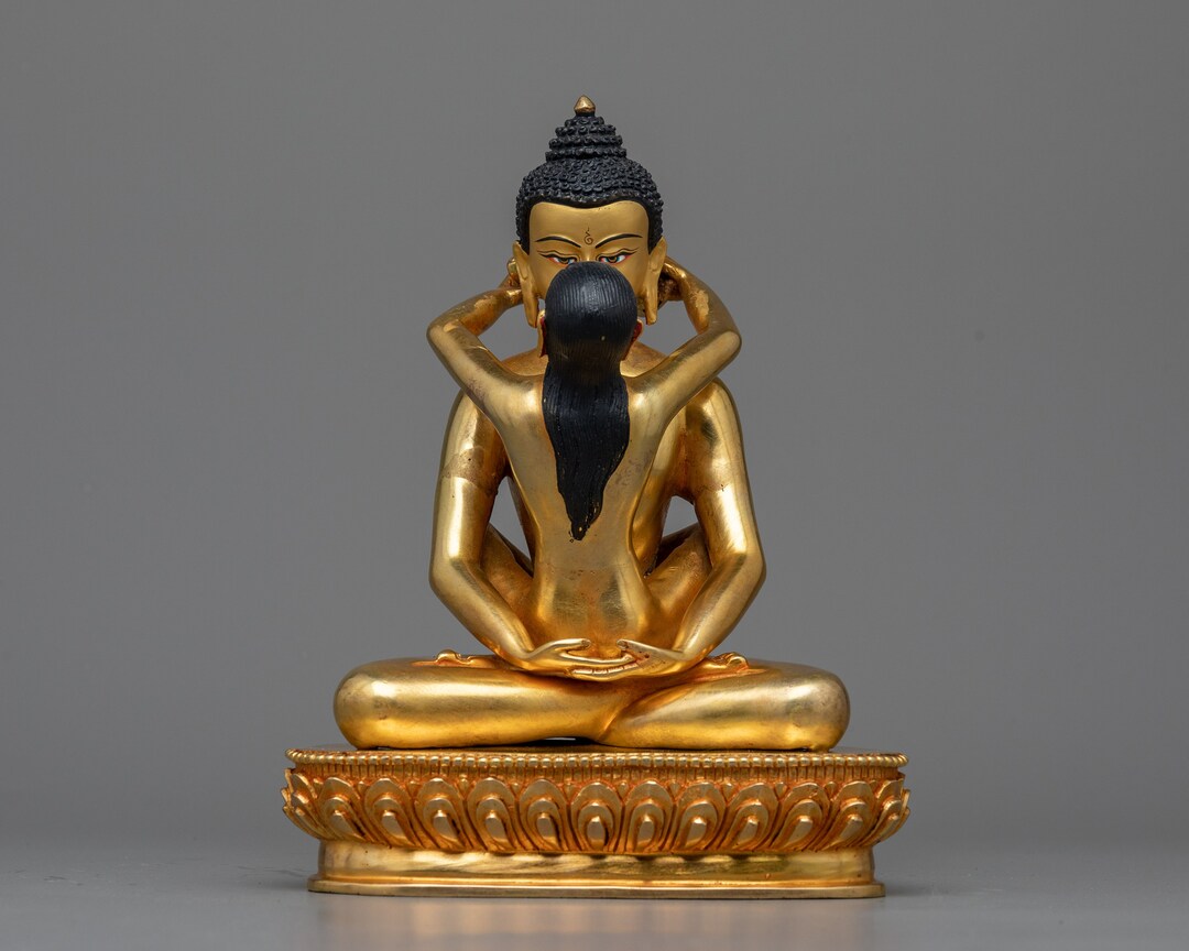 Samantabhadra and Consort Sculpture - 24K Gold Gilded, Symbol of ...