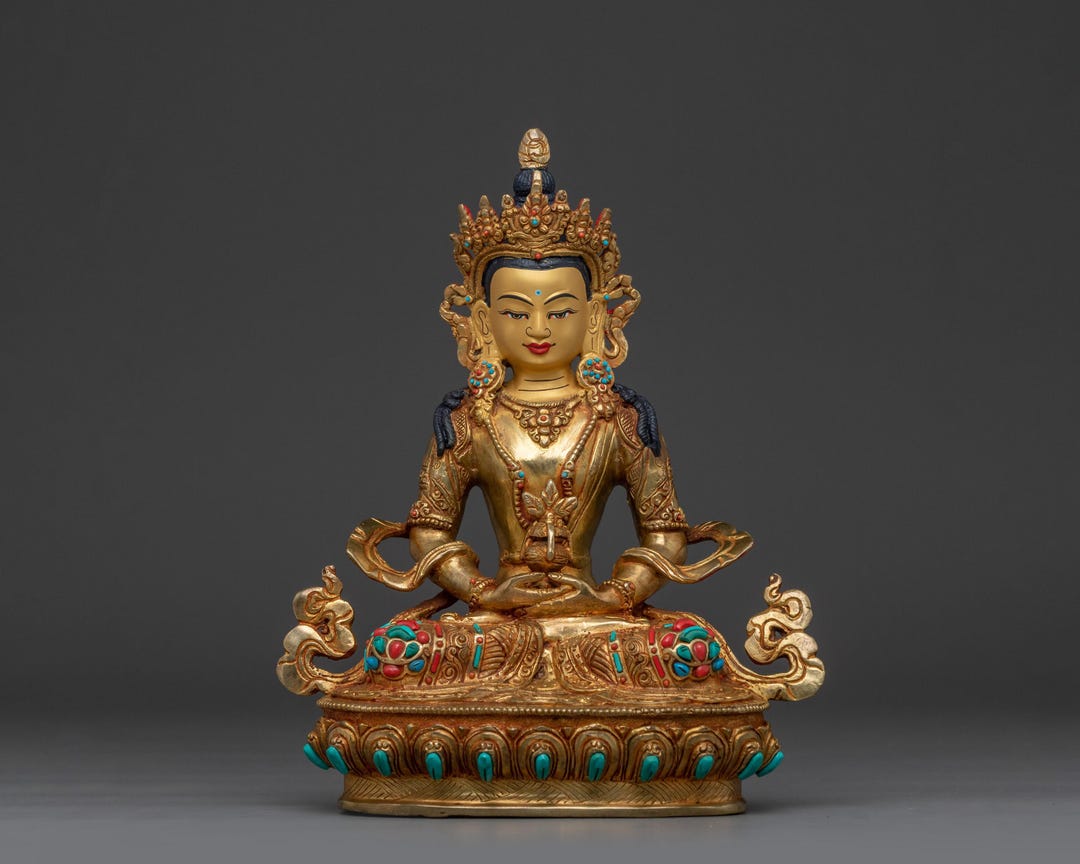 Sculpture of Merit Deity Amitayus | Buddha of Infinite Life ...