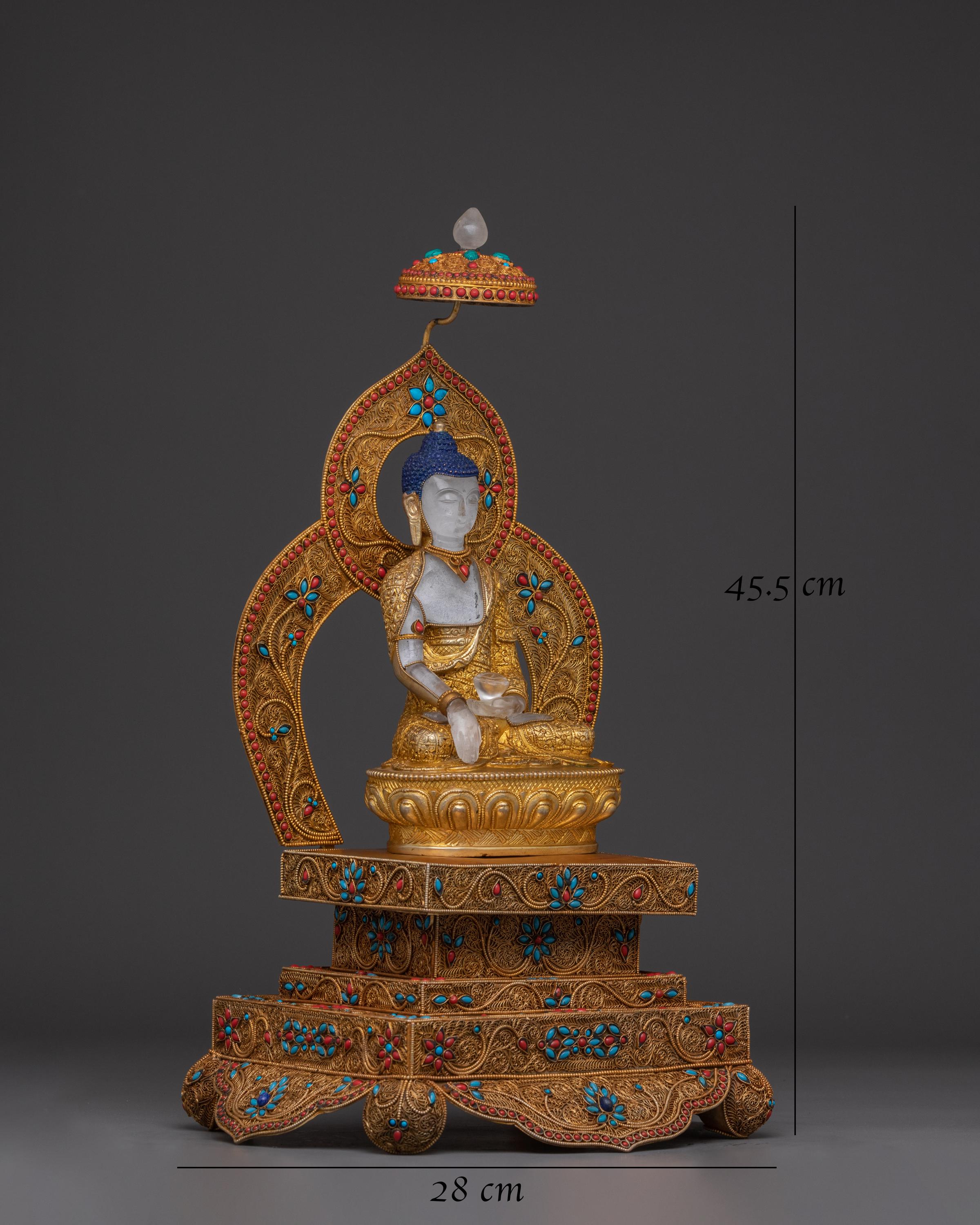 Nepali Handmade Shakyamuni Buddha on Throne | Imbibe Serenity | Made in ...