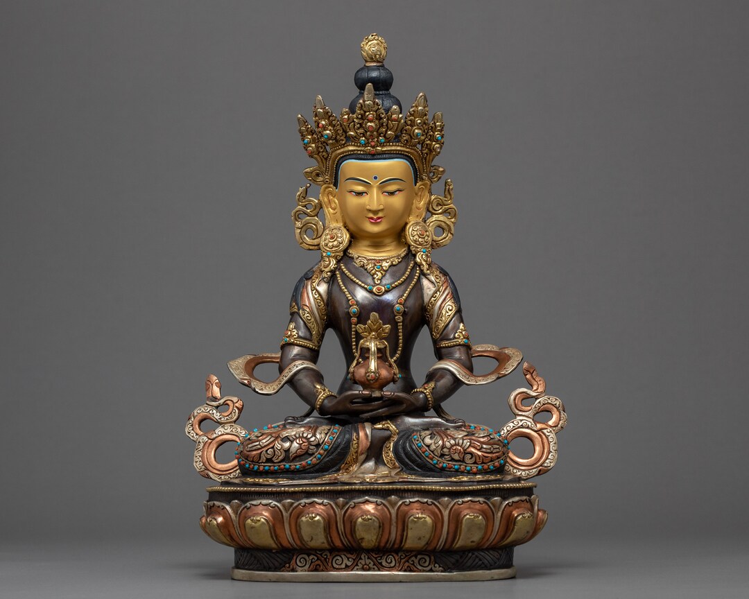 Amitayus Statue | Authentic Hand-carved Buddhist Sculpture of ...