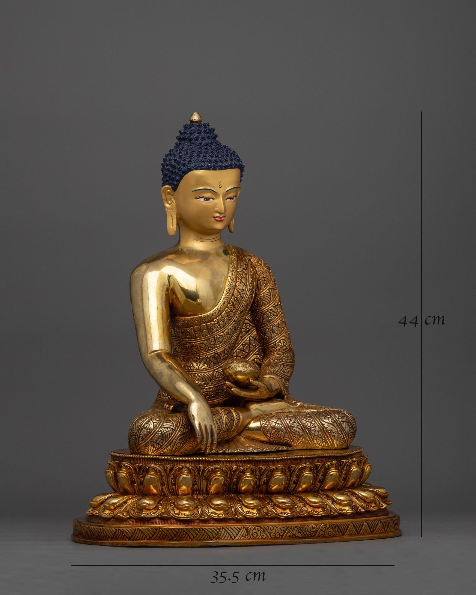 Siddhartha Gautama Buddha Statue | 24K Gold Gilded Shakyamuni Buddha ...