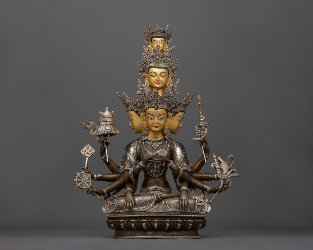 Traditional Tibetan Bon Deity Kunzang Gyalwa Dupa | Embodiment of the ...