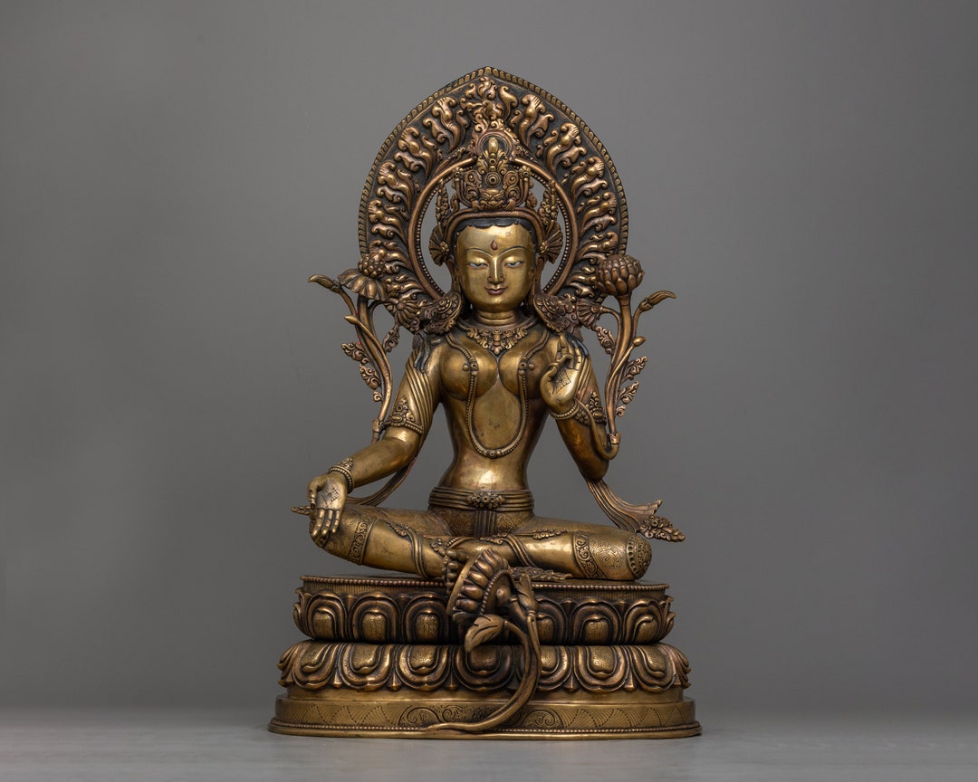 Antique Green Tara Statue | Timeless Symbol of Compassion | Handcrafted ...