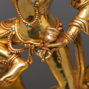Machig Labdron Statue Handmade Gilded in Pure 24k Gold Buddhist Master ...