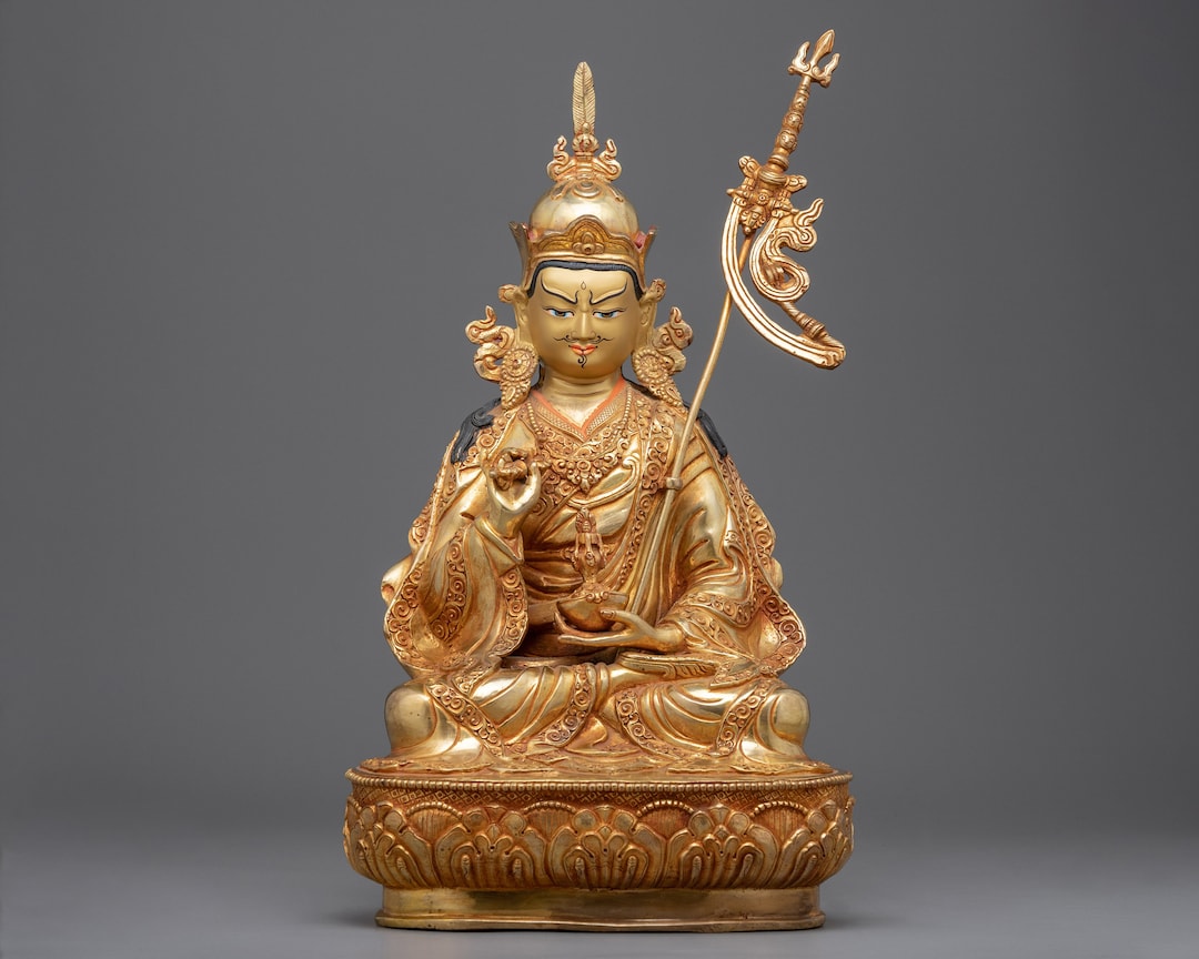 Guru Rinpoche Sculpture | Semi-wrathful Deity | Tantric Lotus Born ...