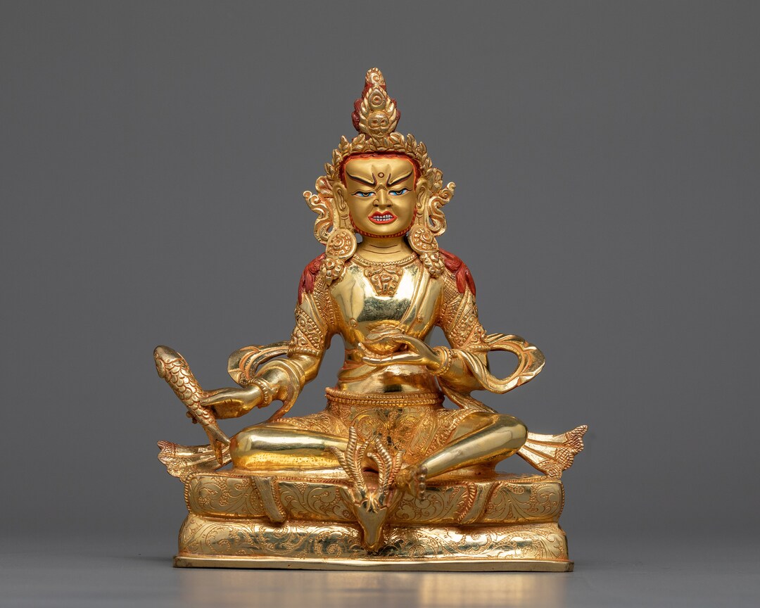 Sukhasiddhi Tilopa Statue in 24K Gold Symbol of Tantric Wisdom and ...
