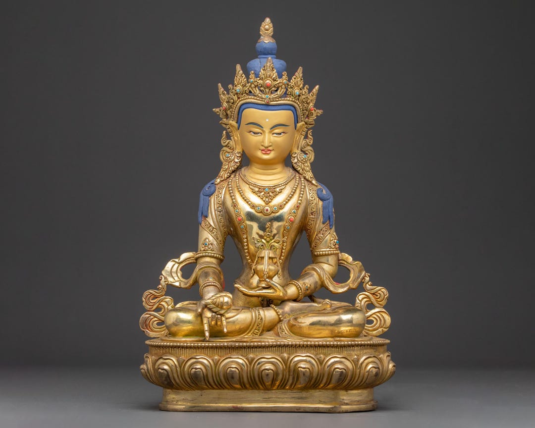 Handcrafted Divine Bodhisattva Kshitigarbha Statue | Protector of the ...