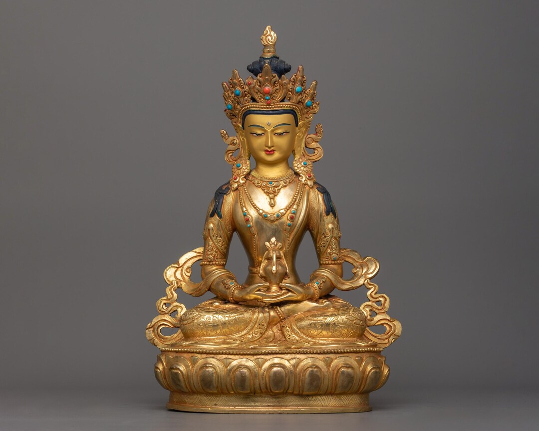 Long Life Deity Amitayus Buddha Statue | Symbolizes Longevity and ...