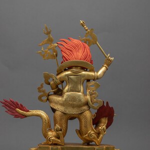 White Dzambhala Statuette | Buddhist Handmade Wrathful Wealth Deity ...